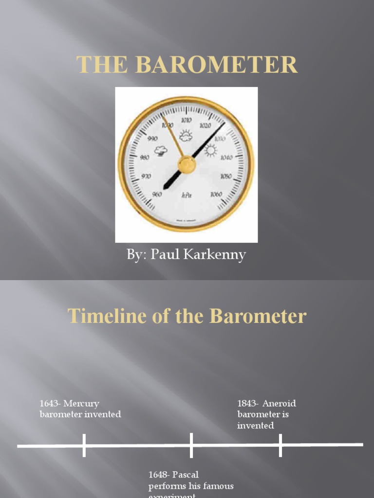 The History and Function of the Barometer: From Torricelli's Invention ...