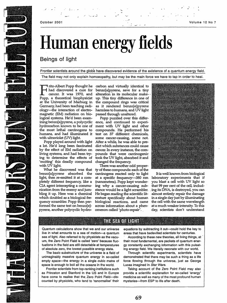Human Energy Fields: Beings of Light | PDF | Genetics | Light