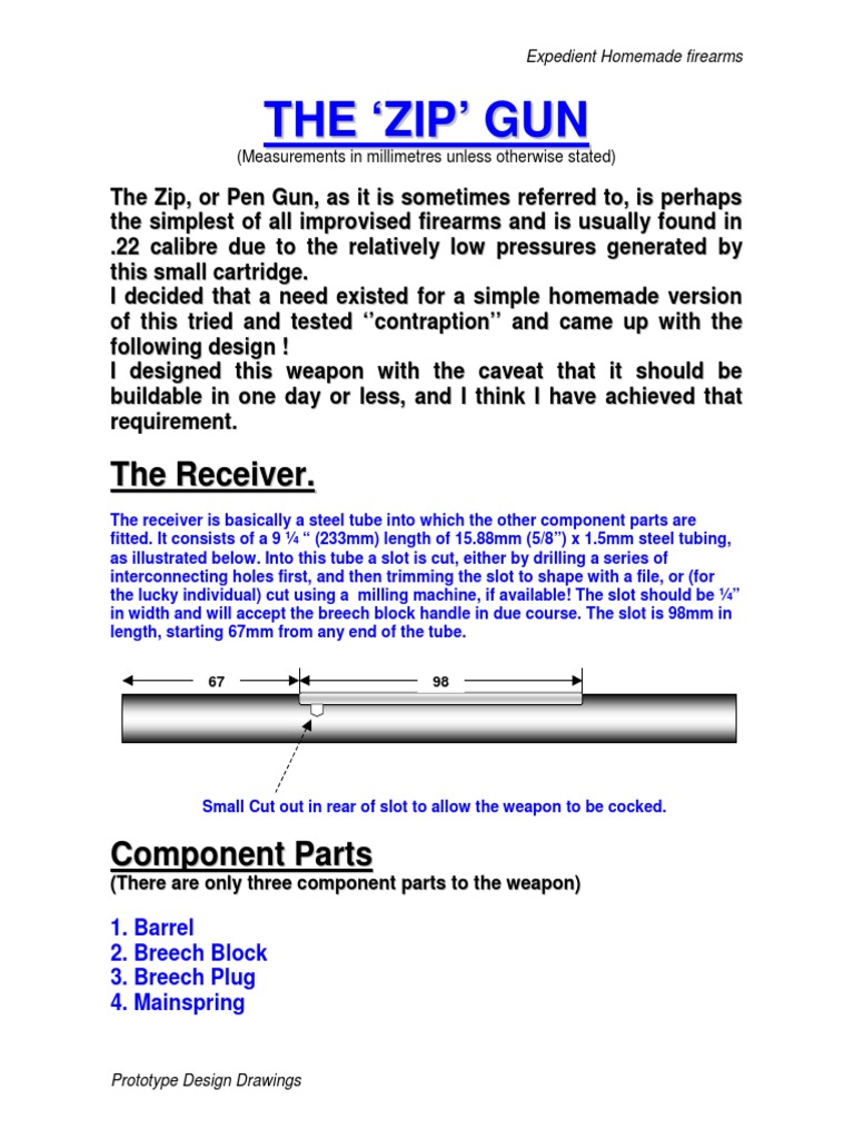 Zip Gun | PDF | Cartridge (Firearms) | Gun Barrel