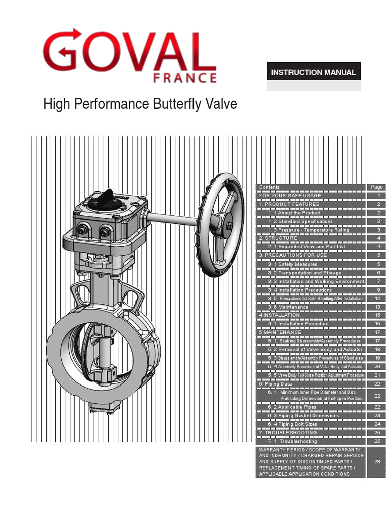 Goval High Per. Butterfly Valve | PDF | Valve | Pipe (Fluid Conveyance)
