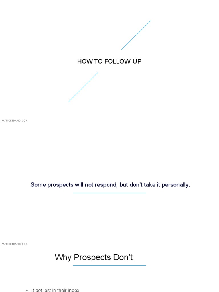 How To Follow Up | PDF | Self-Improvement