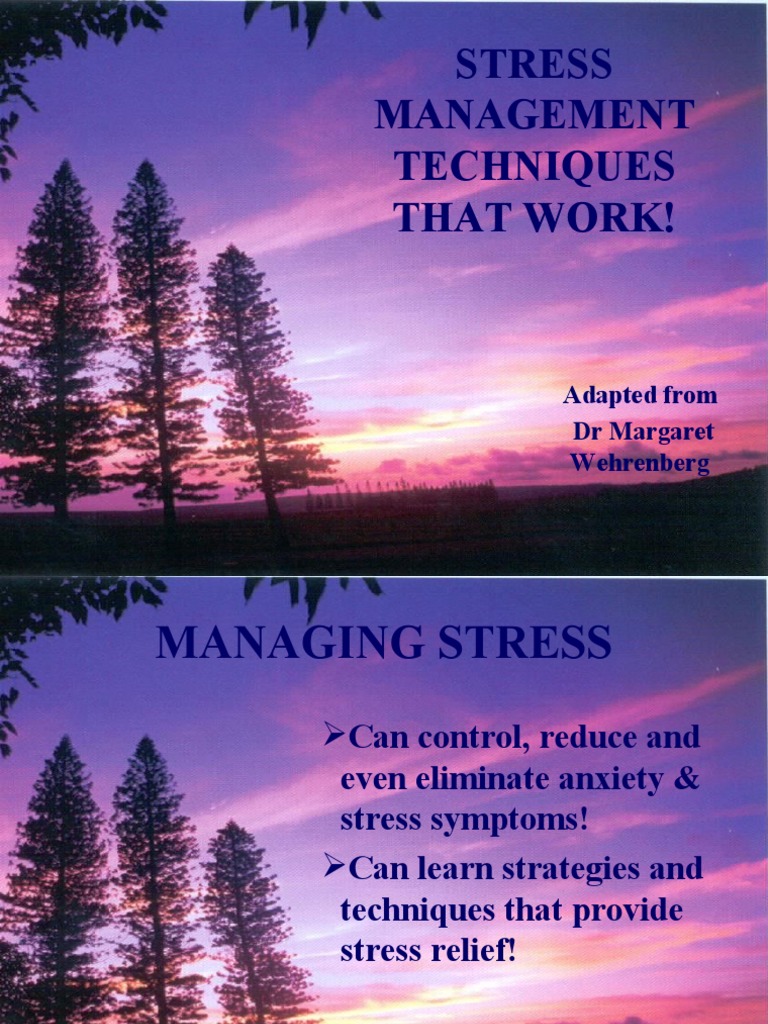 Stress Management Techniques | PDF | Breathing | Relaxation (Psychology)