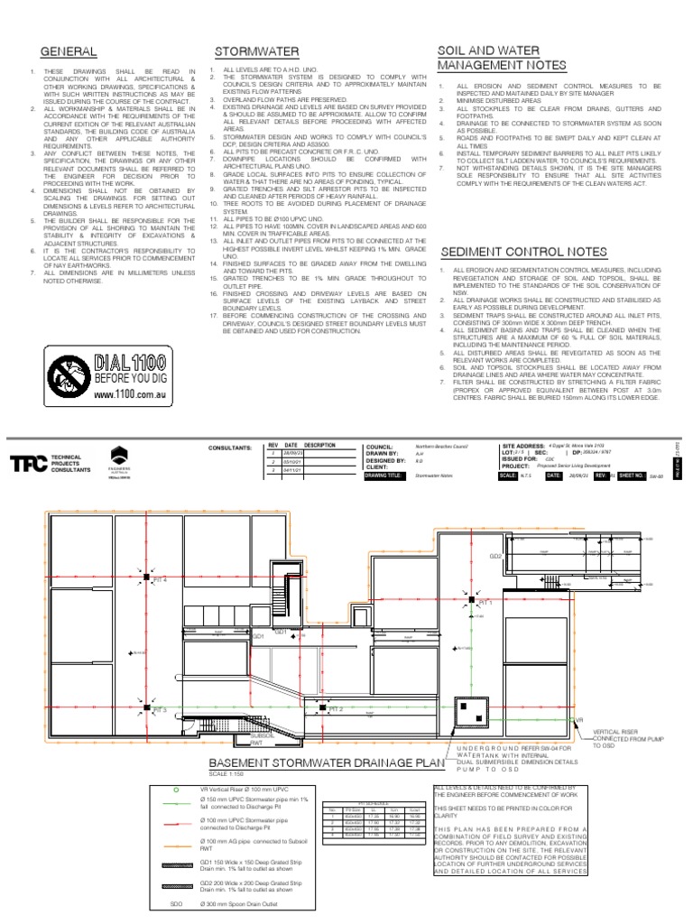 4 Dygal ST, Mona Vale - Stormwater Drawing | Download Free PDF ...