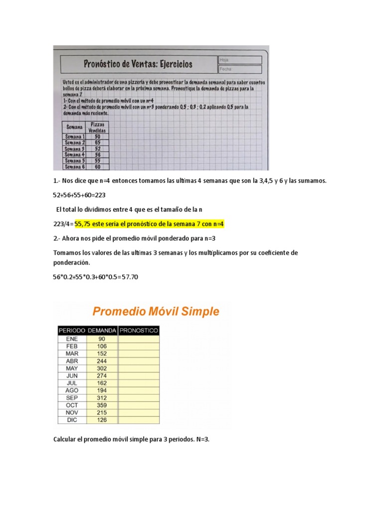 Ejemplo Promedio Simple y Ponderado | PDF