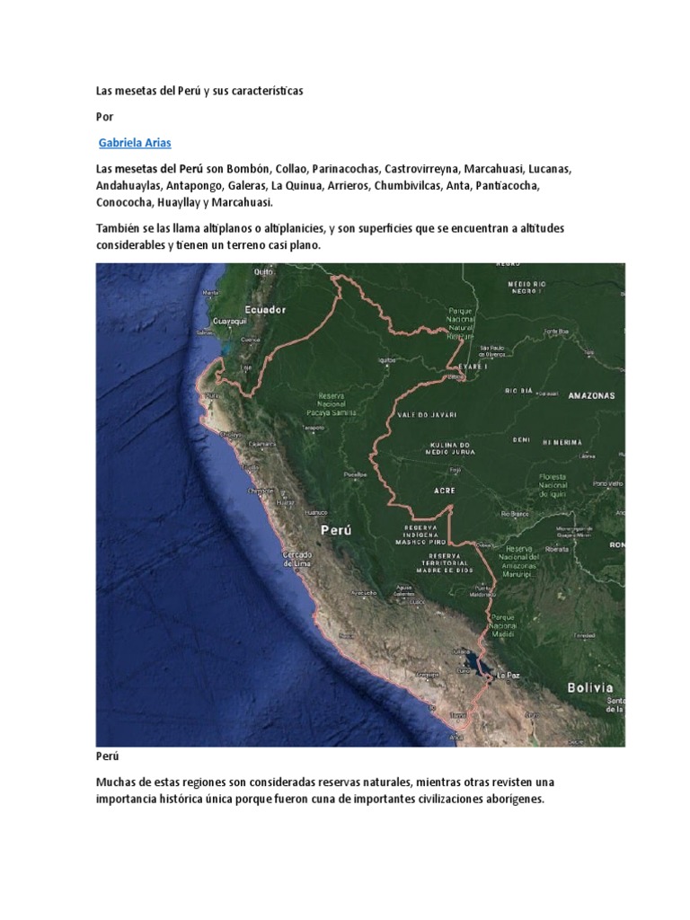 Las Mesetas Del Perú y Sus Características | PDF | Entorno natural ...