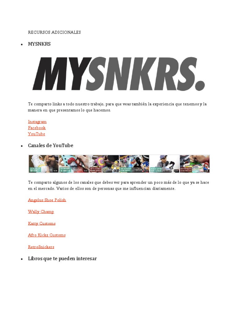 Recursos Adicionales | PDF