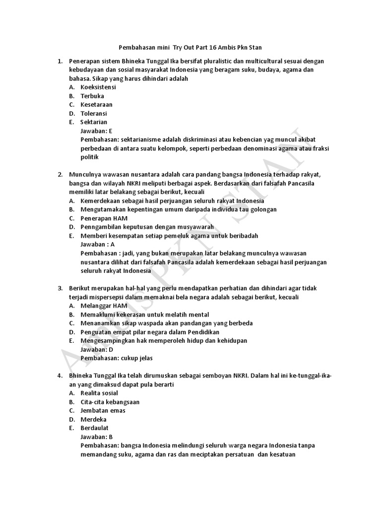 Pembahasan Mini Pu | PDF