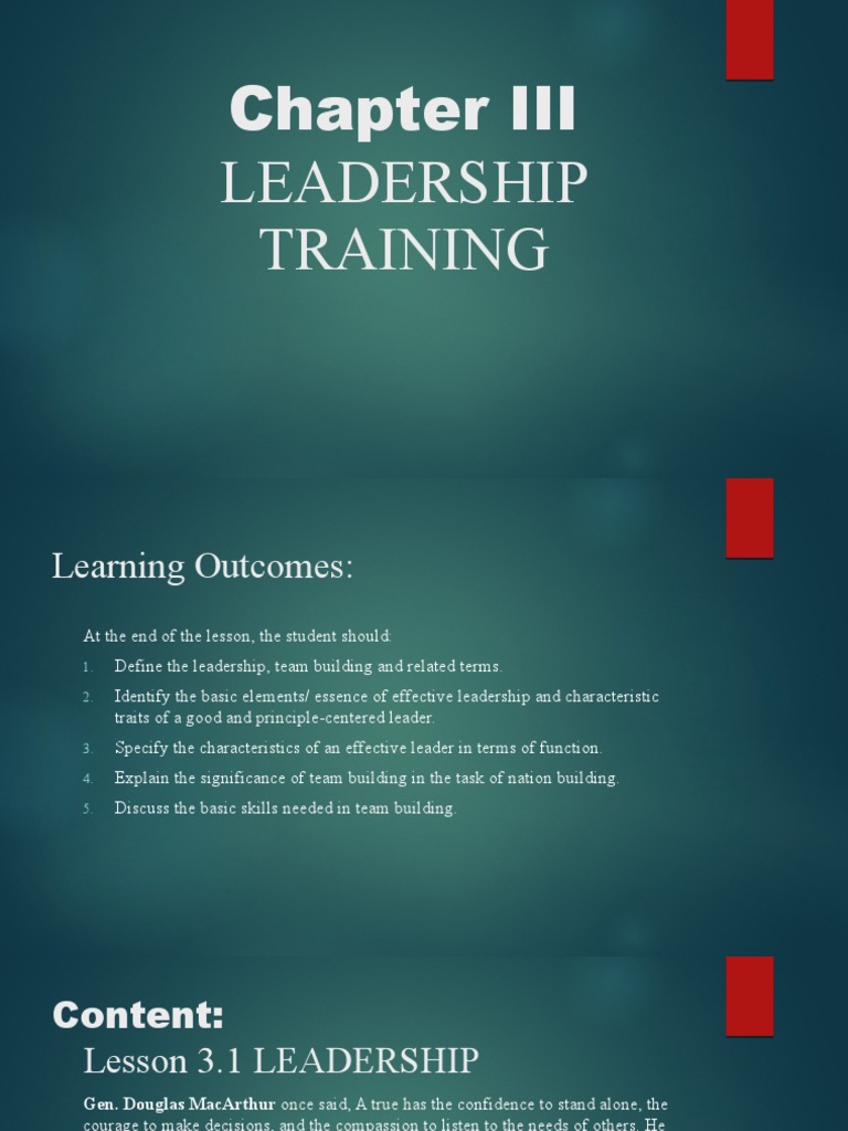 Leadership Training | PDF | Leadership | Goal