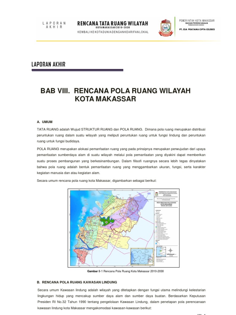 Rencana Pola Ruang Kota Makassar 2010-2030 | PDF | Sains & Matematika