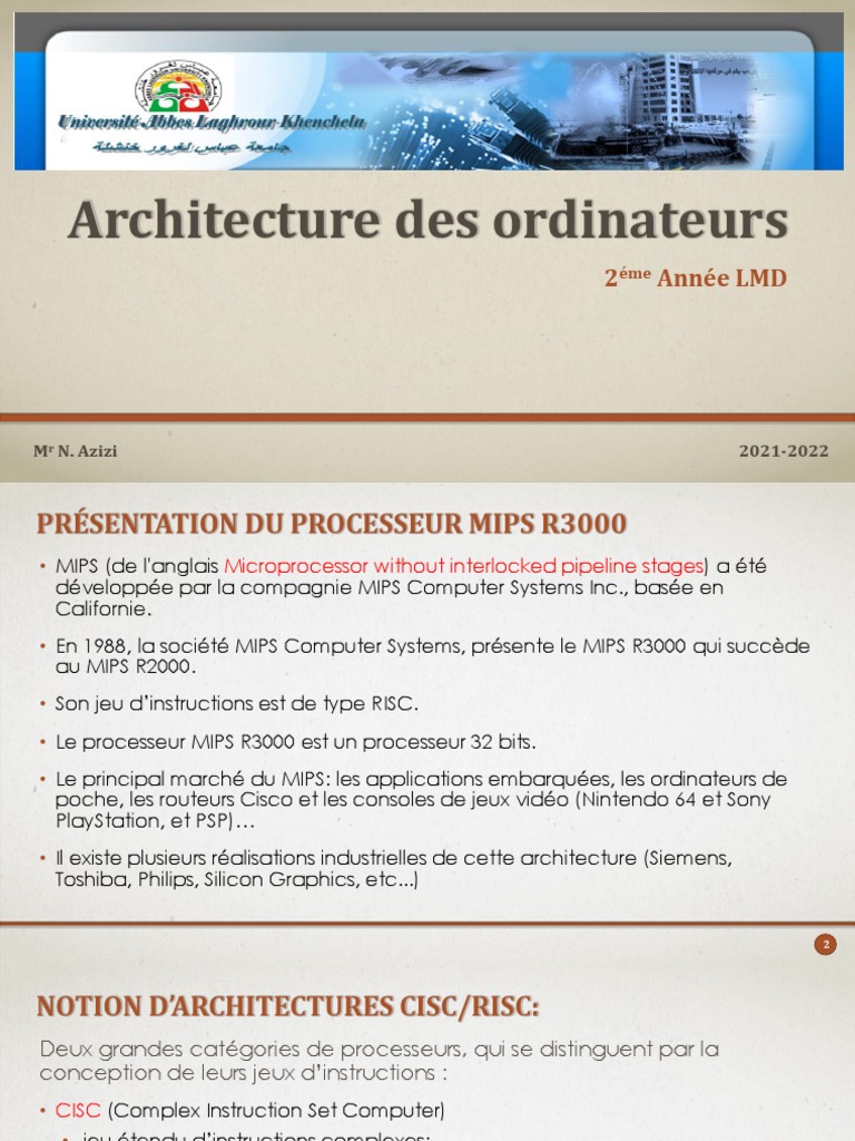 Chap4 of Computer Architucture | PDF | Processeur | Données informatiques Chap4 of Computer Architucture | PDF | Processeur | Données informatiques