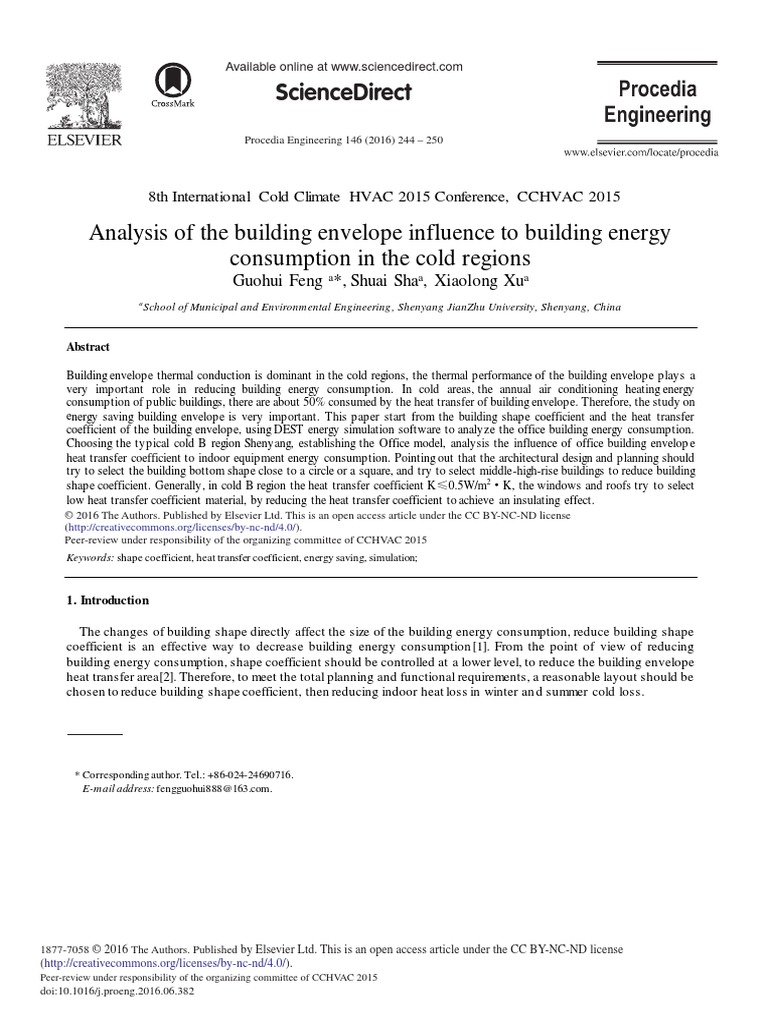 Analysis of The Building Envelope Influence To Building Energy ...