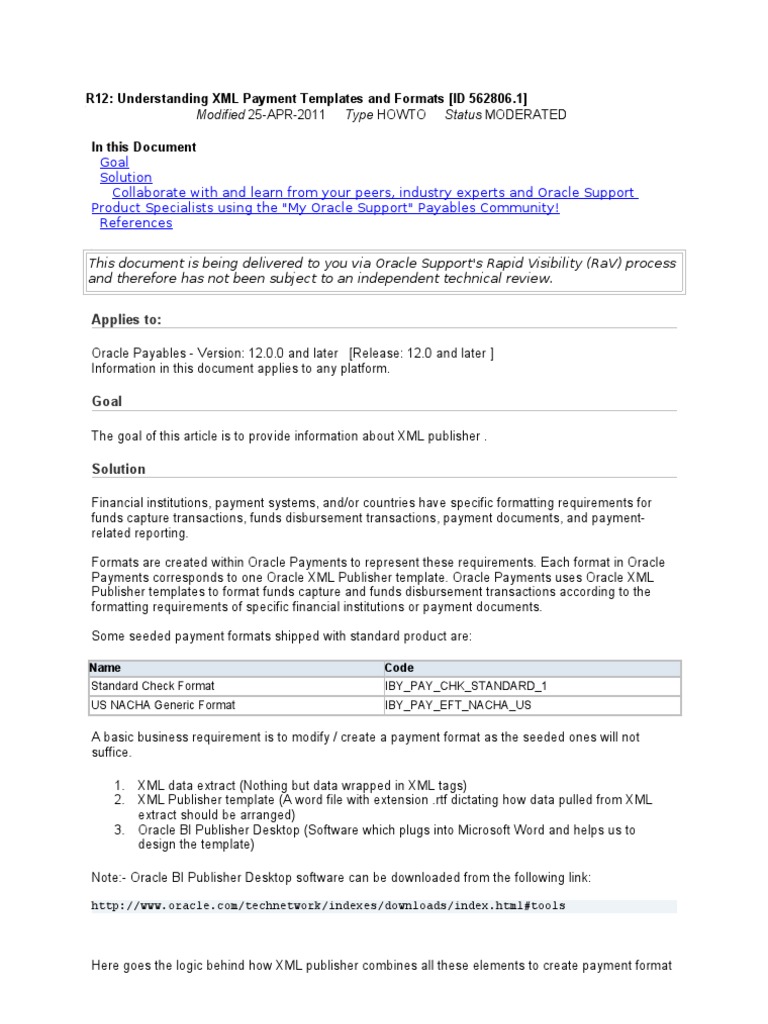 R12 XML Payment Templates and Formats | PDF | File Format | Xml
