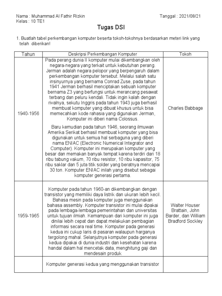 Tugas DSI | PDF | Teknologi & Rekayasa