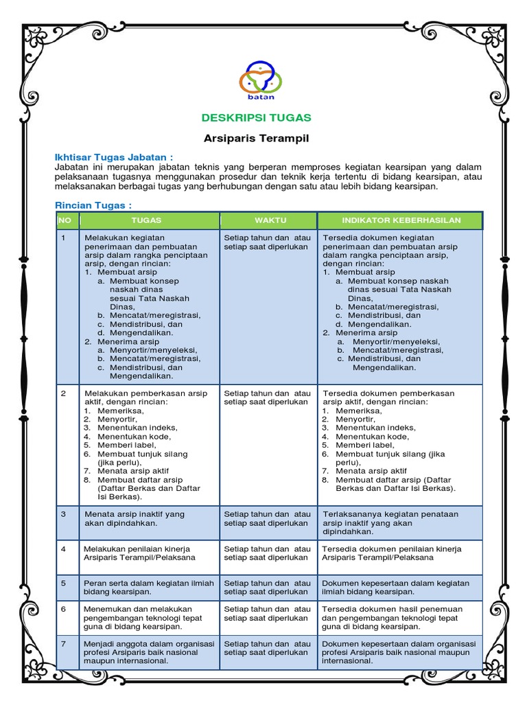 Arsiparis Terampil | PDF