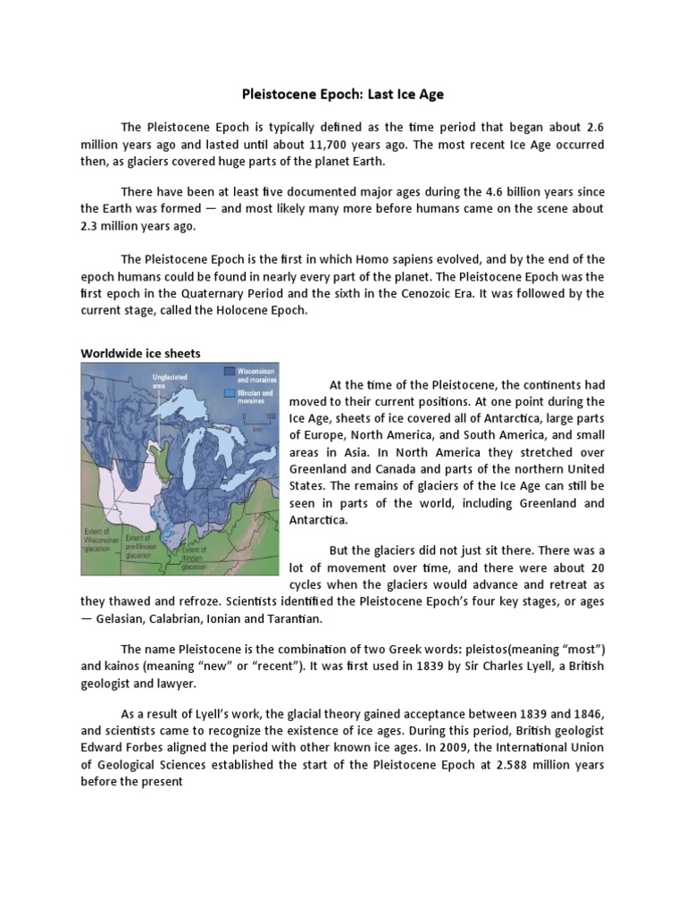 The Last Ice Age: A Comprehensive Look at the Pleistocene Epoch and the ...