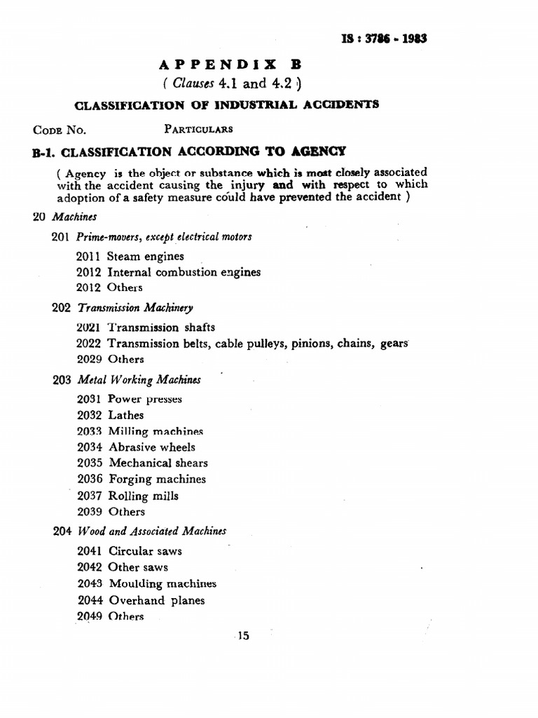 Industrial Accident Classification Guide | PDF | Machines | Explosion
