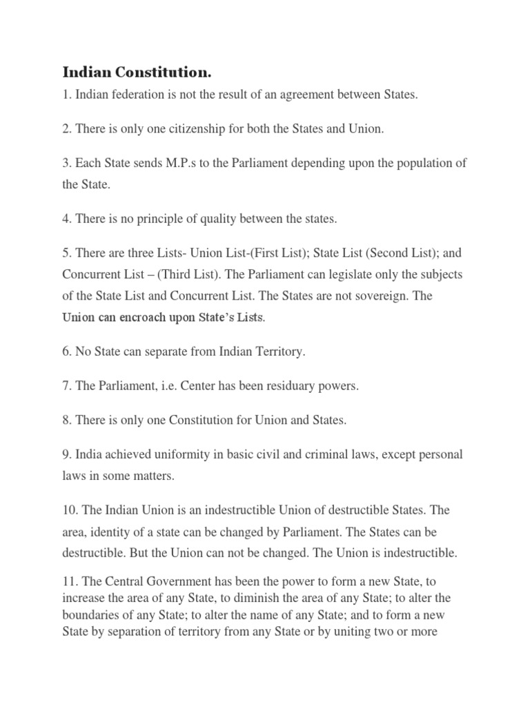 Indian Constitution and Amerian Consti | PDF | U.S. State | Federal ...