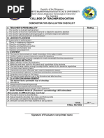 Oral Presentation Evaluation Criteria and Checklist | PDF