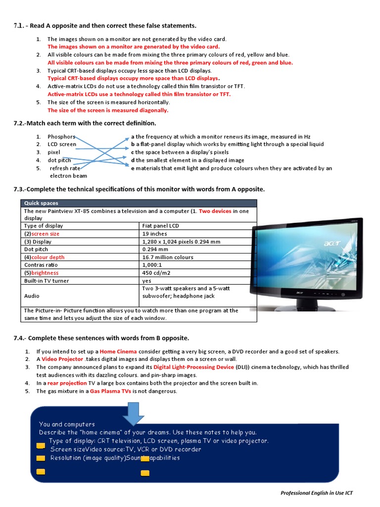 7.output Devices | PDF | Computer Monitor | Liquid Crystal Display