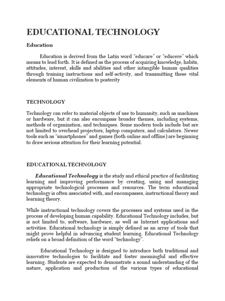 Educational Technology | PDF | Educational Technology | Constructivism ...