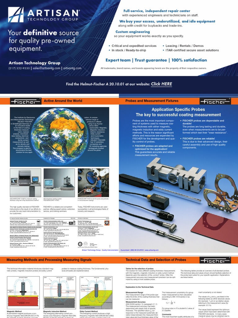 Fischerscope Probes | PDF | Accuracy And Precision | Measurement