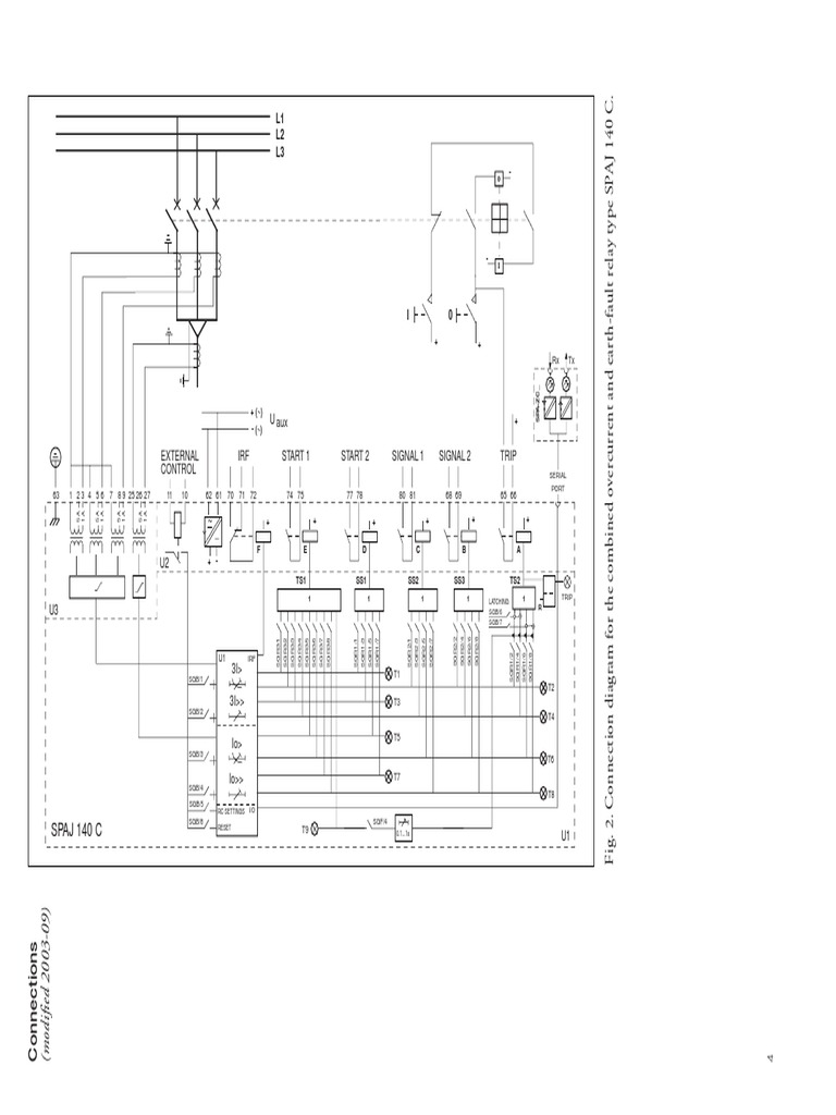 SPAJ 140 C Connection Diagram | PDF