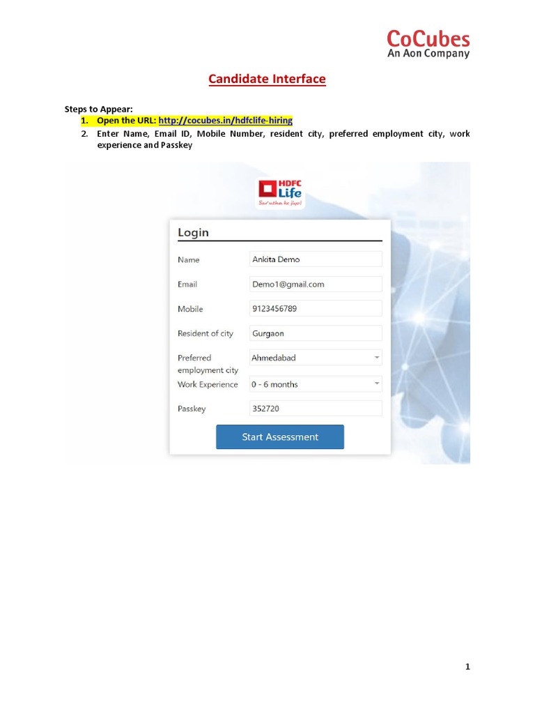 Aon CoCubes Candidate Interface Manual ET | PDF | Computing | Cyberspace