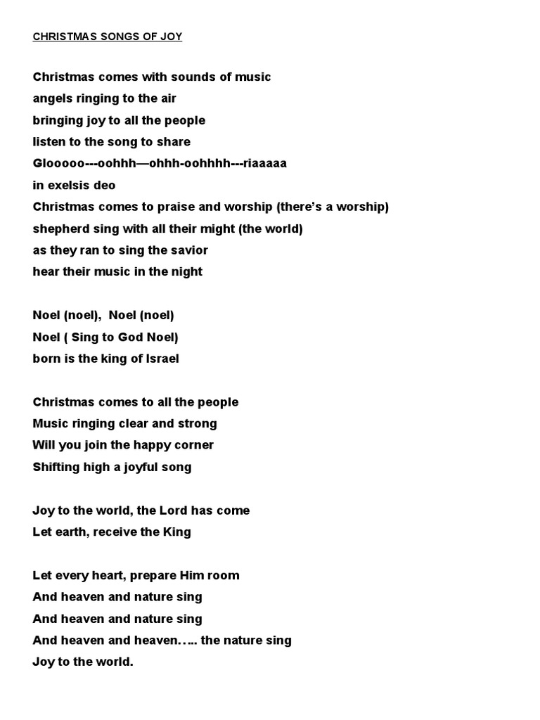 Joyful Christmas Songs and Blessings | PDF | Art | Religion & Spirituality