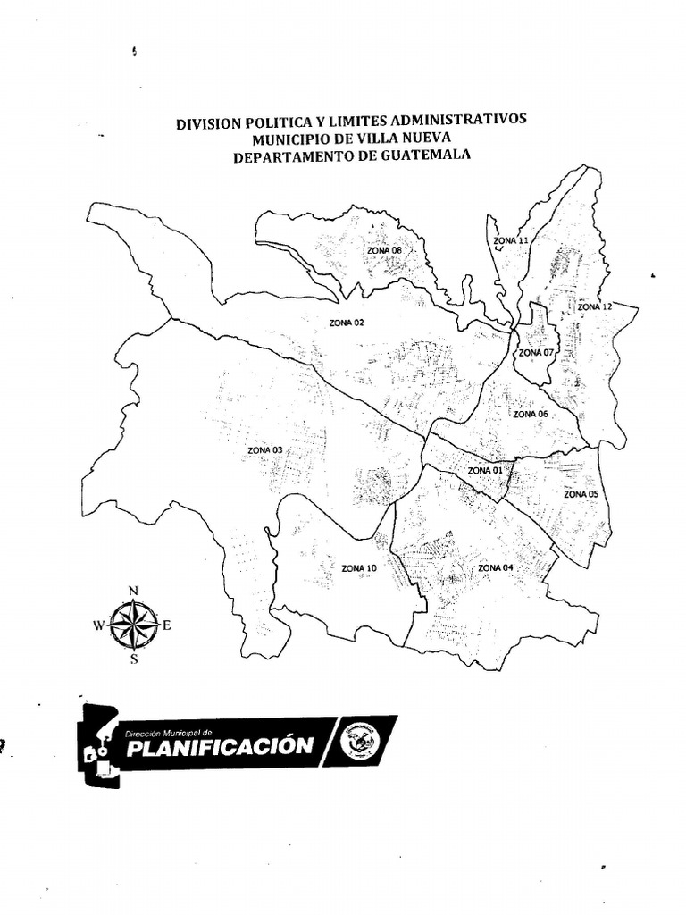 Mapa Del Municipio de Villa Nueva Guatemala | PDF