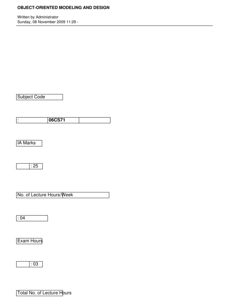 828 Object Oriented Modeling and Design 3 | PDF | Class (Computer ...