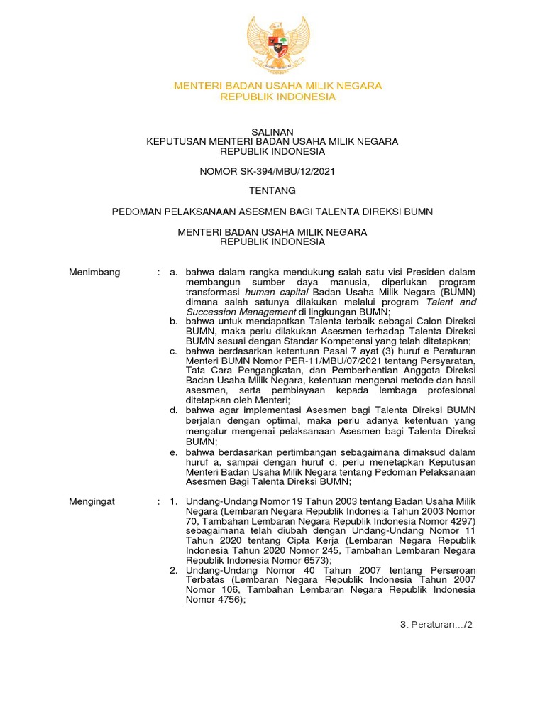 SK 394 Mbu 12 2021 | PDF