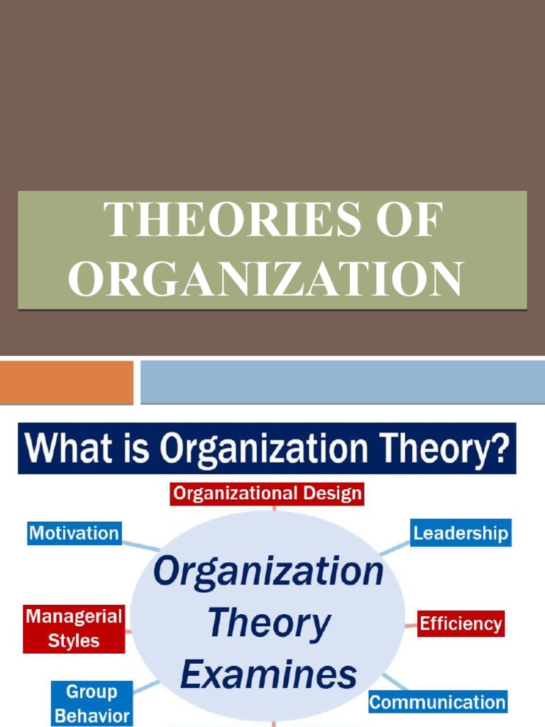Theories of Organization | PDF | System | Theory