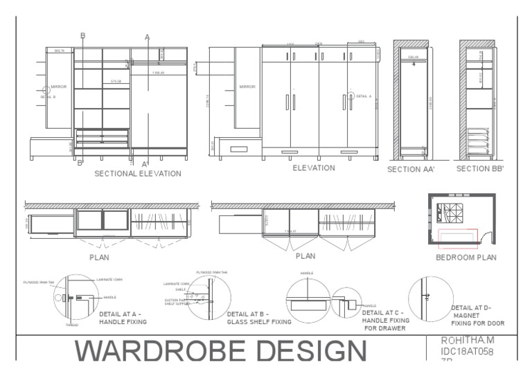 Wardrobe Design: Rohitha.M | PDF | Architectural Elements ...