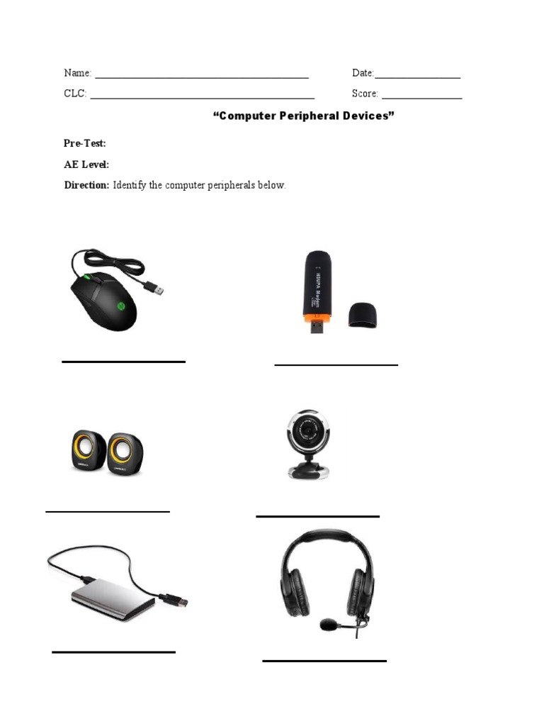 Worksheets LS6 Operating Computer Peripherals | PDF | Usb | Usb Flash Drive