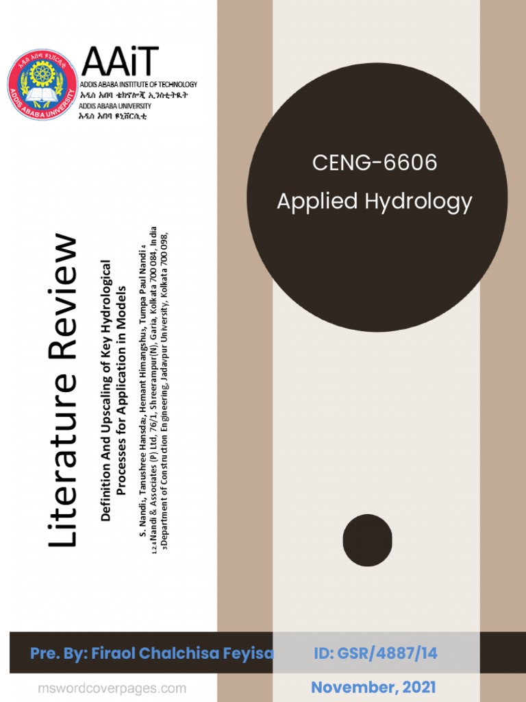 Applied Hydrology Cover Page 1 | PDF | Technology & Engineering