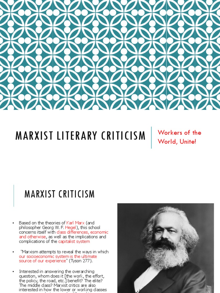 Marxist Literary Criticism: Workers of The World, Unite! | PDF ...