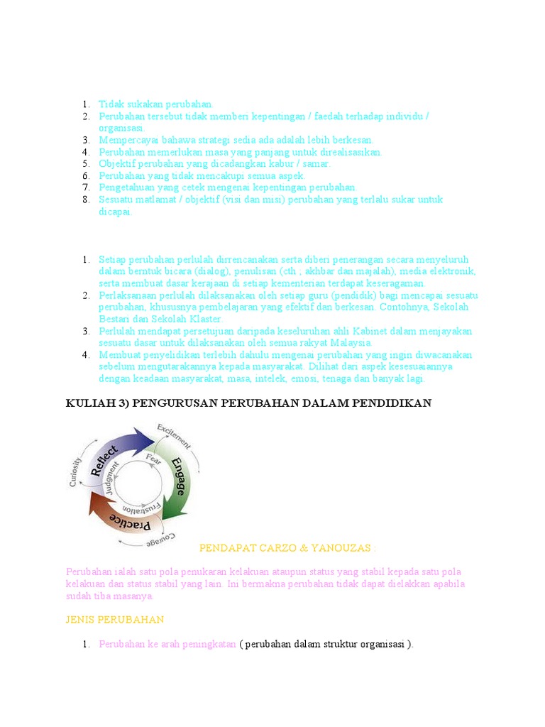 8 Sebab Mengapa Ada Orang Menentang Perubahan | PDF