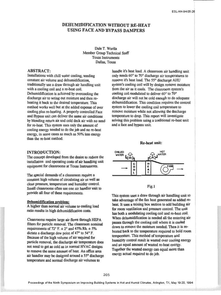 Face & Bypass Damper | PDF | Humidity | Home Appliance