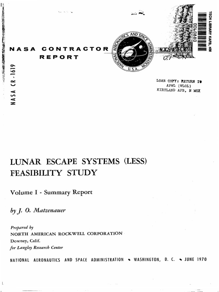 NASA Lunar Escape Systems Study | PDF | Apollo Lunar Module | Apollo ...