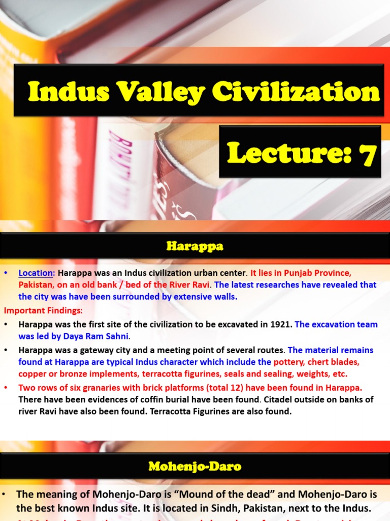 Lecture 7 Indus Valley Civilization | PDF
