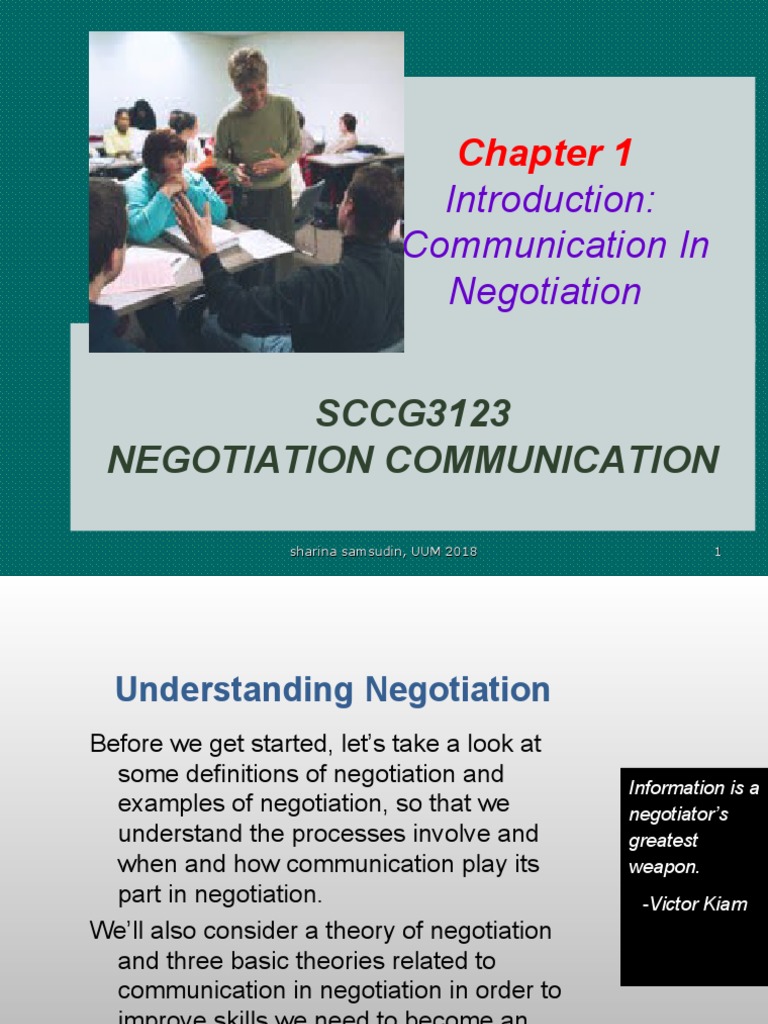 Chap1 Introduction To Nego Comm | PDF | Negotiation | Human Nature
