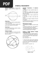 Spherical Trigonometry Concepts and Problems | PDF | Sphere | Trigonometry