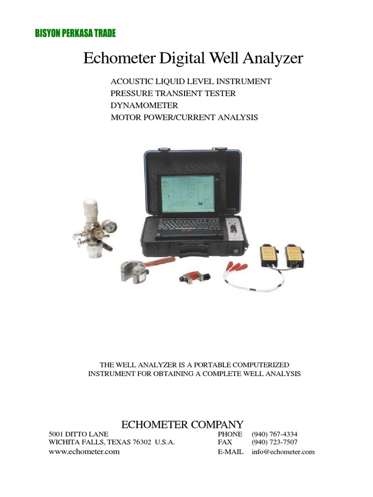 Echometer Digital Well Analyzer | PDF | Electric Motor | Pressure