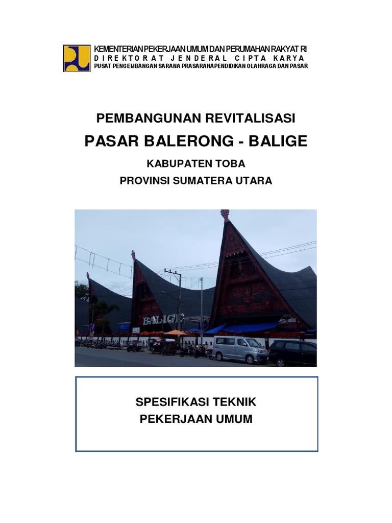 Revitalisasi Pasar Balerong Balige | PDF