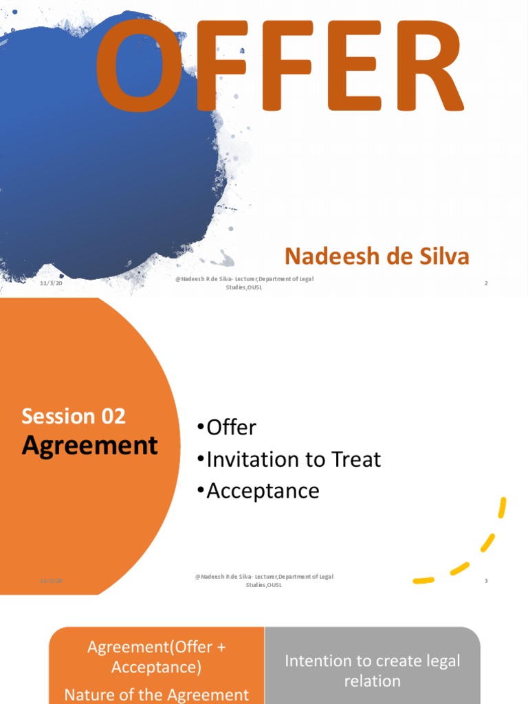 An Analysis of the Elements of a Valid Contract Based on Offer and ...