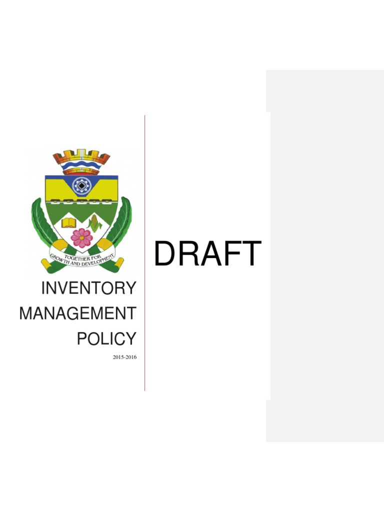 Inventory Management Policy Overview | PDF | Inventory | Supply Chain
