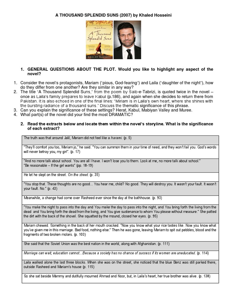 A Thousand Splendid Suns | PDF