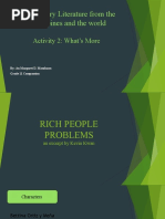 Rich People Problems: Character Insights | PDF