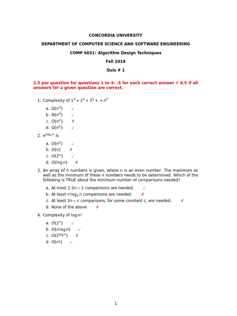 Concordia University Department of Computer Science and Software Engineering COMP 6651 ...