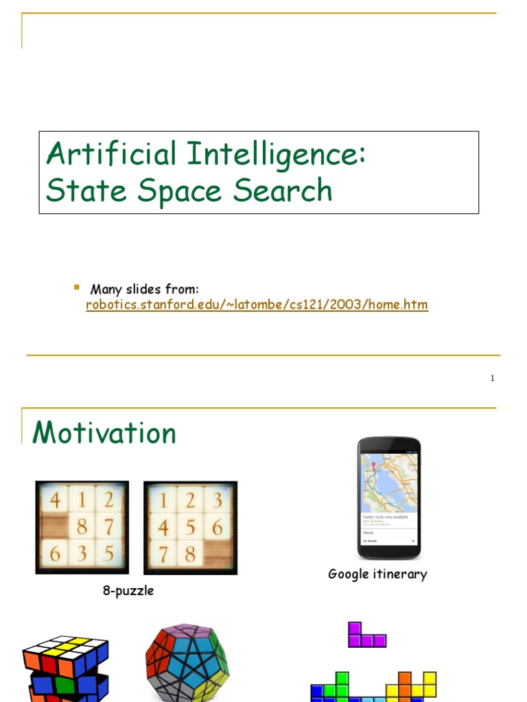 AI State Space Search: Uninformed & Informed Methods for Solving Puzzles | PDF | Applied ...